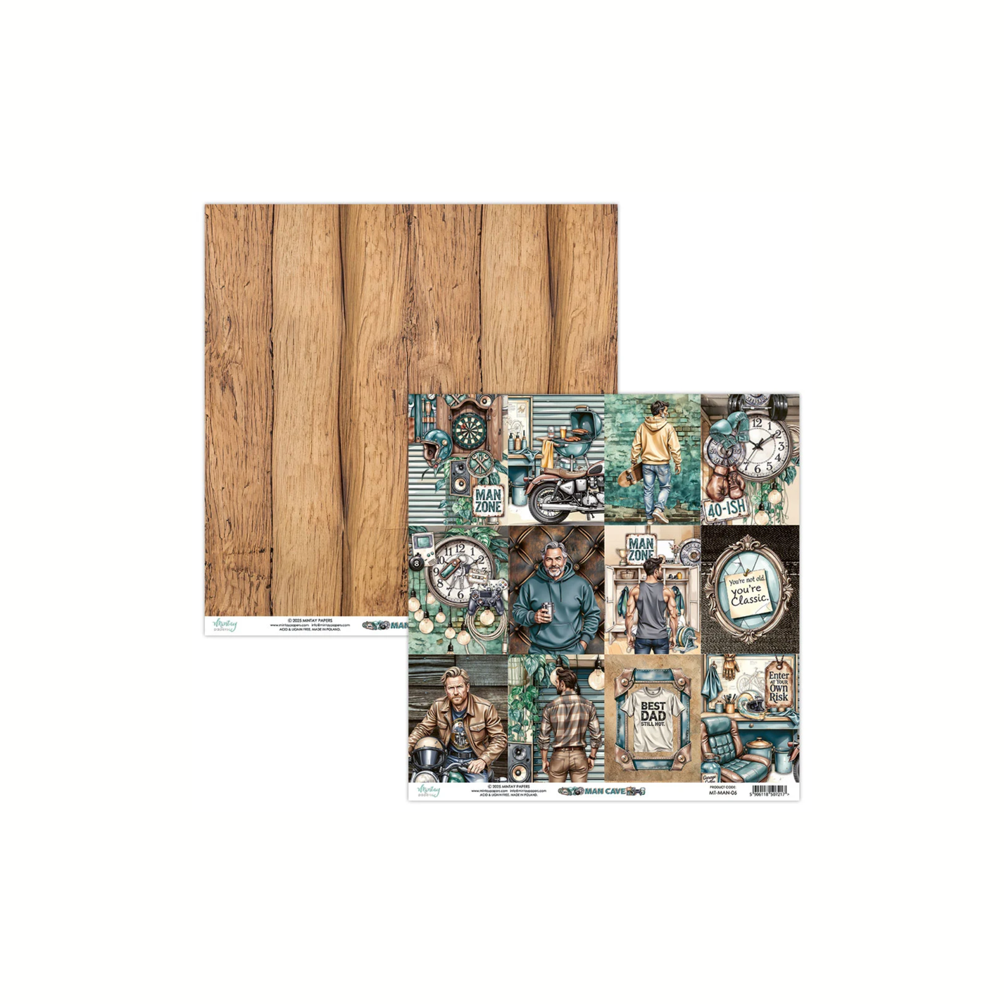 12x12 Man Cave Cut-Apart Sheet – Clipper Street Scrapbook Company
